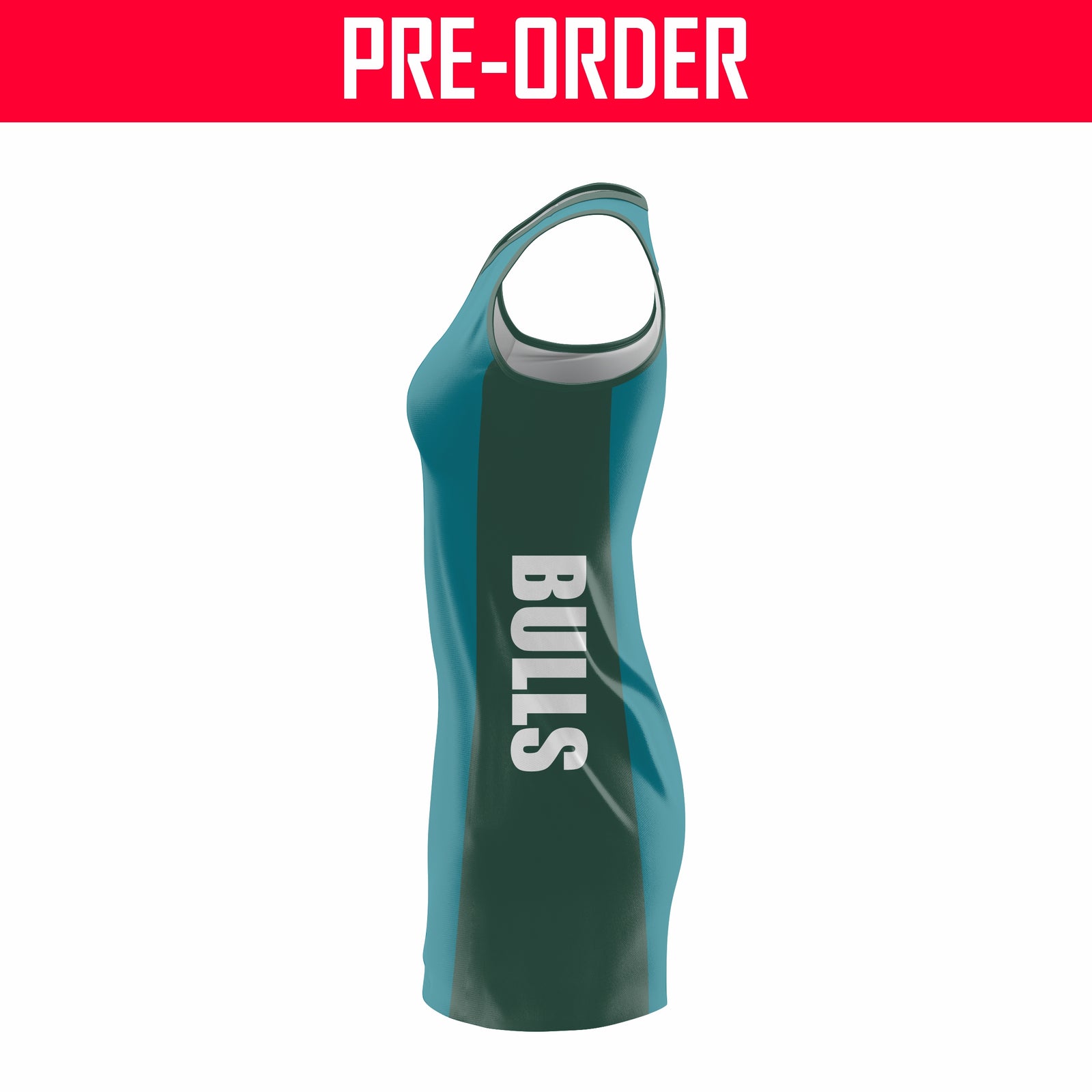 Bracken Ridge Bulls - Indoor Netball Dress (2 INCH EXTRA LENGTH)