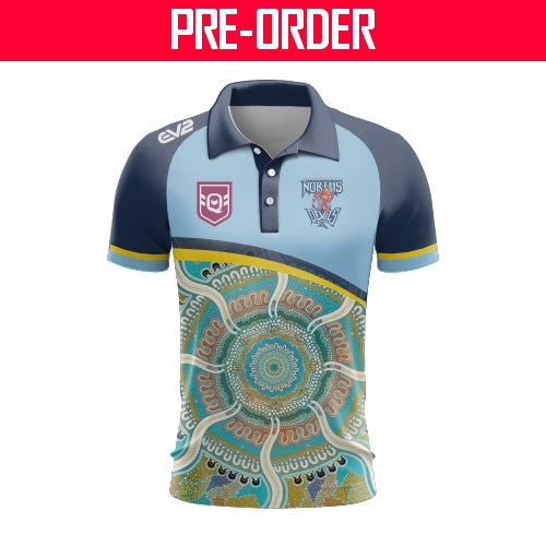 Norths Devils RL Townsville - Indigenous - Club Polo (Mens) - SHOP - 2024